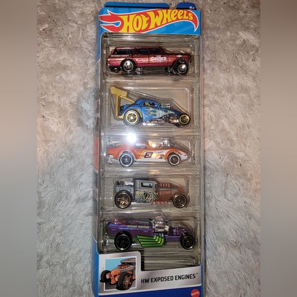 Hot Wheels | Toys | Hot Wheels Hw Exposed Engines Set Of 5 Cars New ...